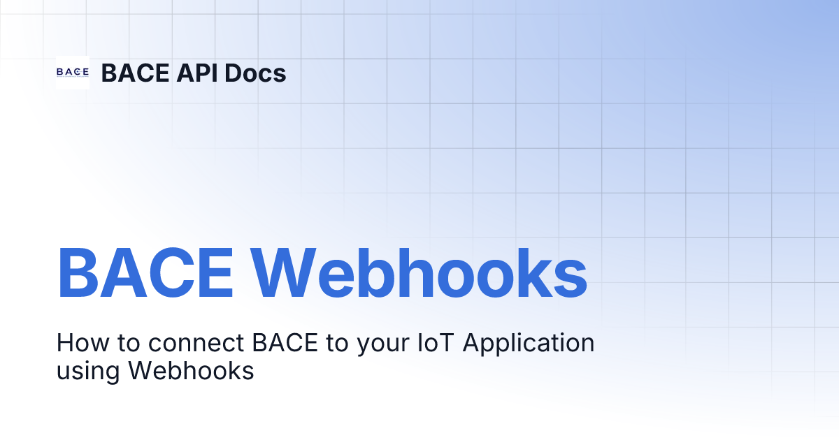 BACE Webhooks | BACE API Docs